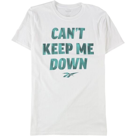 Reebok | Shirts | Reebok Mens Cant Keep Me Down Graphic Tshirt White ...